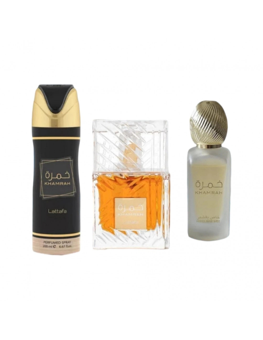 Set Lattafa KHAMRAH - Eau de Parfum 100 ml, Deodorant Spray 200 ml ...